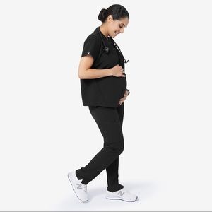 Figs | Tops | Figs Chira Maternity Scrub Top Black | Poshmark